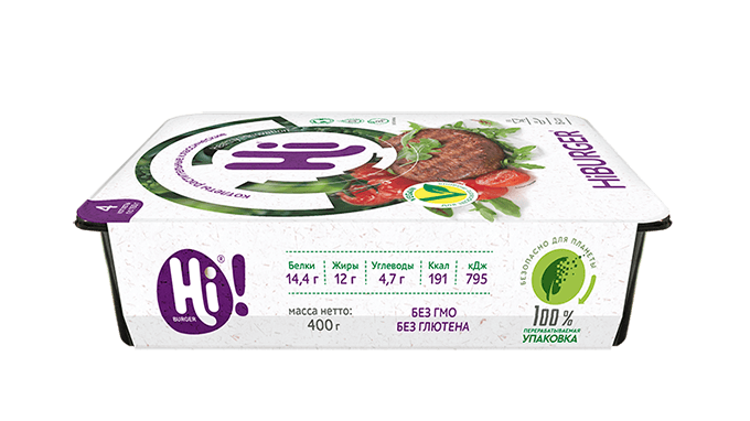 HiBURGER растительные котлеты классические, 400 грамм